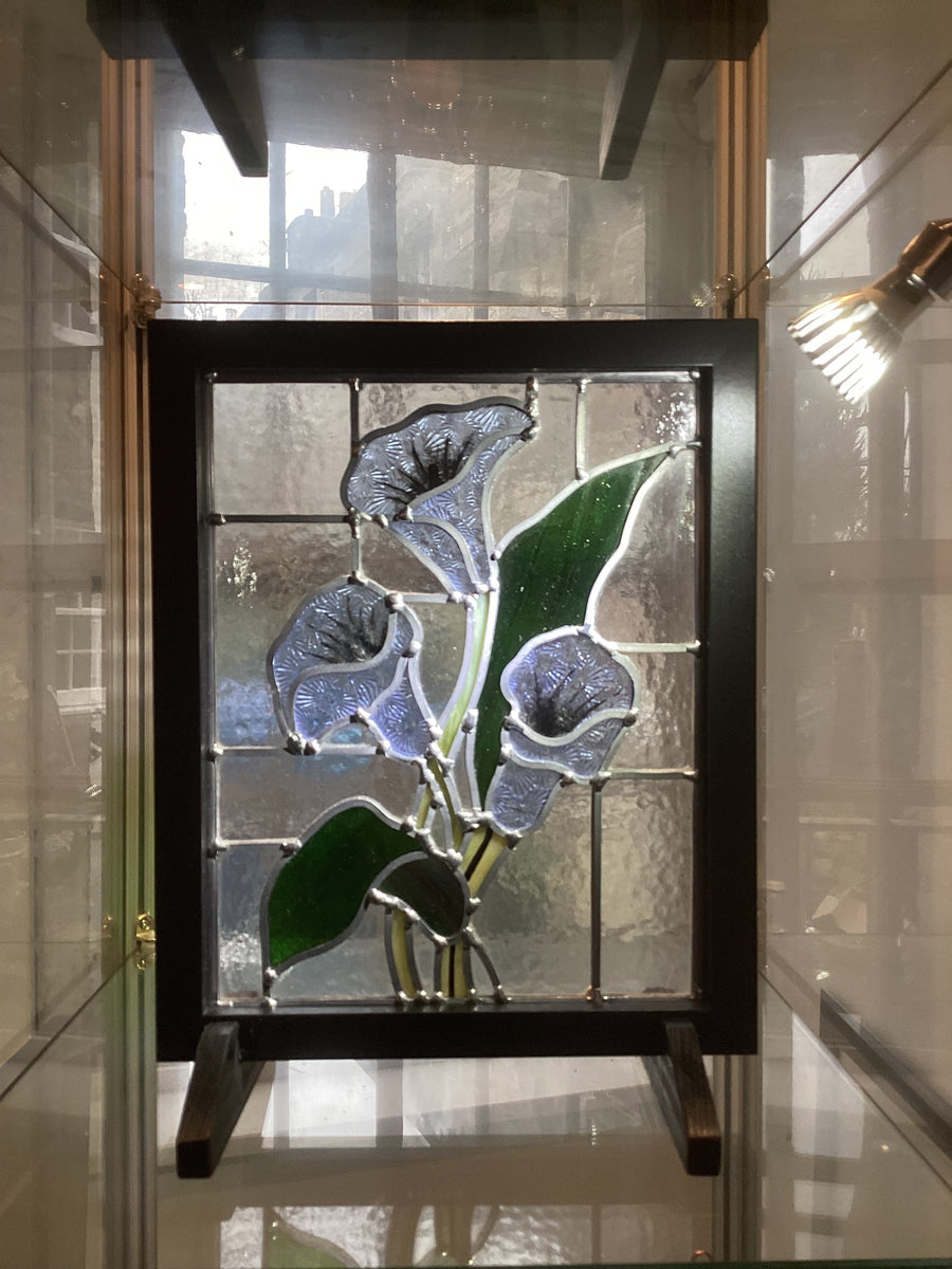 Tony Jeavons, Hand-crafted Stained Glass Panel - 'Purple Flowers' – Sproson Gallery & Framer St ...