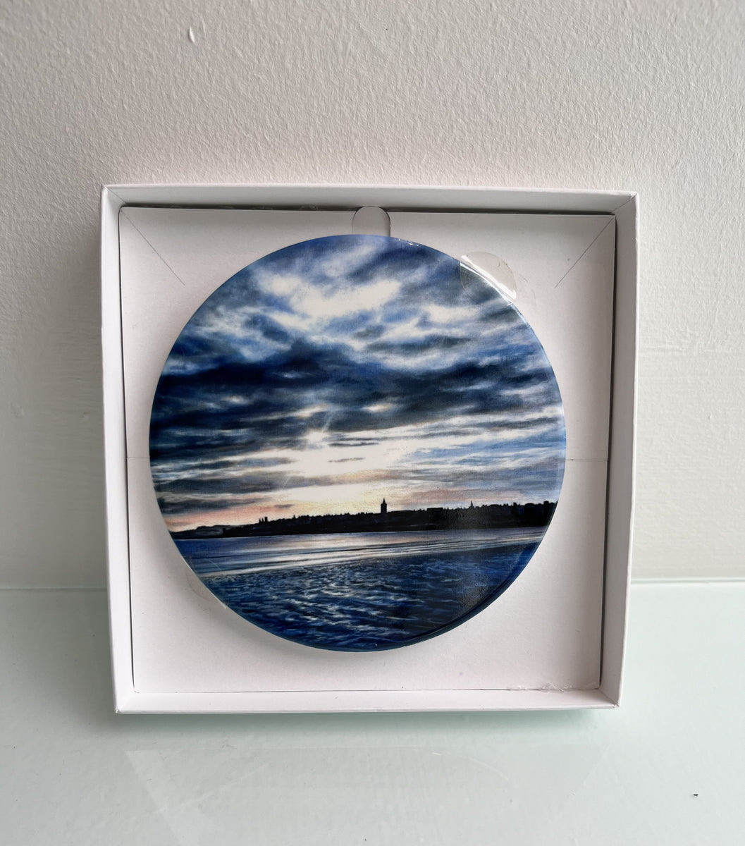 Catriona MacEachen, 'St Andrews from West Sands' Coaster – Sproson Gallery & Framer St Andrews