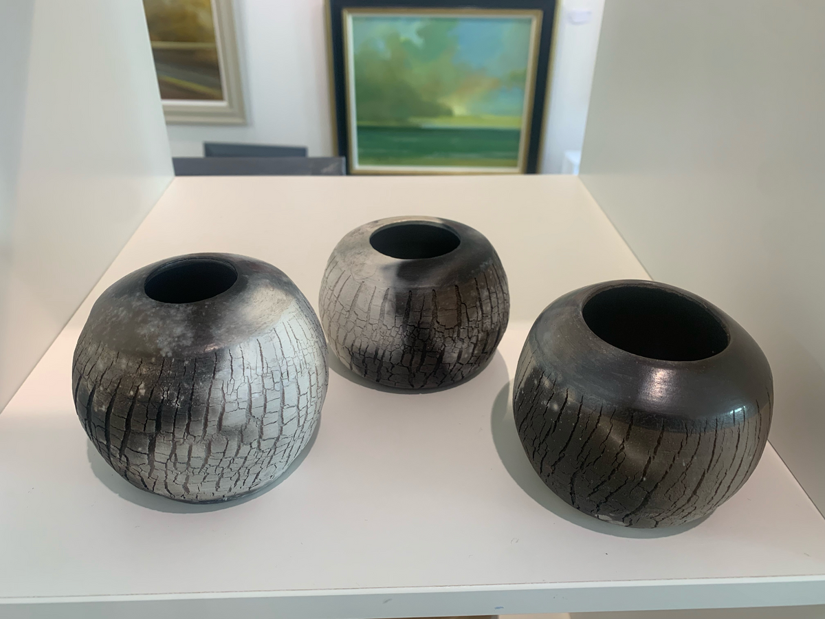 Wayne Galloway 'Textured Smokefired Orbs' – Sproson Gallery & Framer St ...